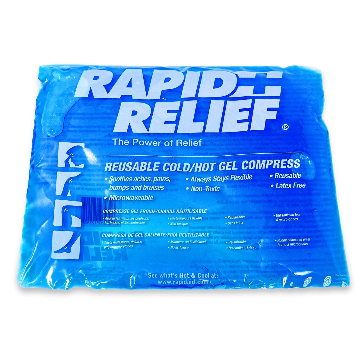 Reusable Cold Hot Gel Compress 9 x 11 Inch Microwaveable Stays Flexible ...